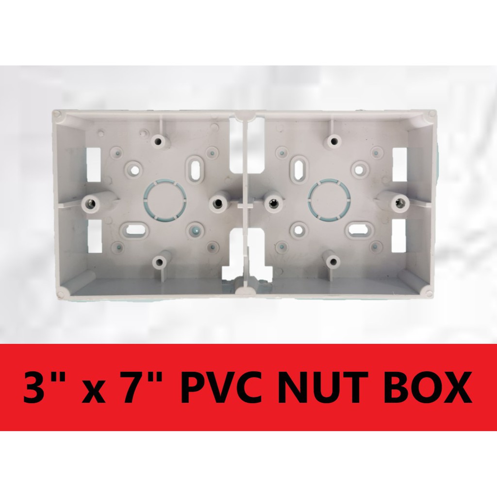 3" x 7" PVC NUT BOX SURFACE TYPE/KOTAK SWITCH/KOTAK SOCKET | Shopee ...