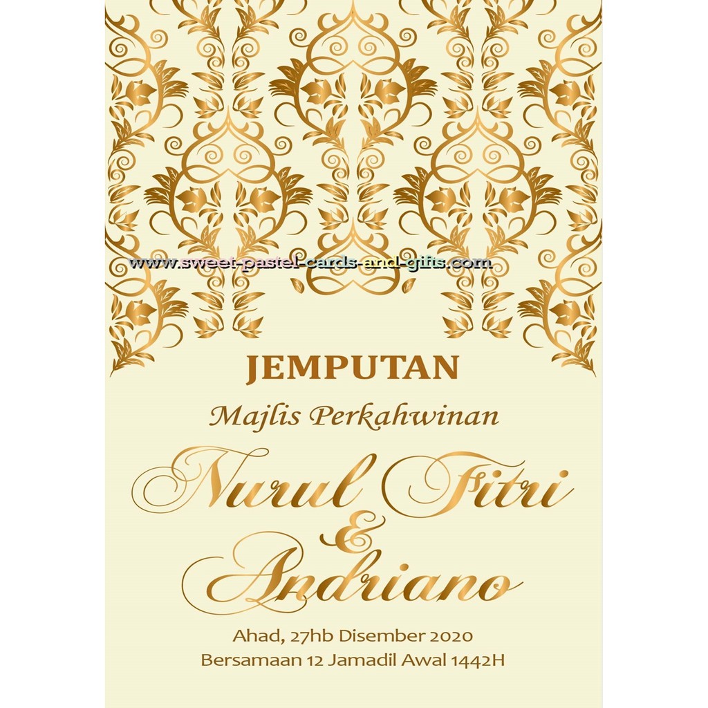 [TEMA TRADISIONAL] Kad Jemputan Kahwin/Pelbagai Majlis Saiz:A6. Welcome ...