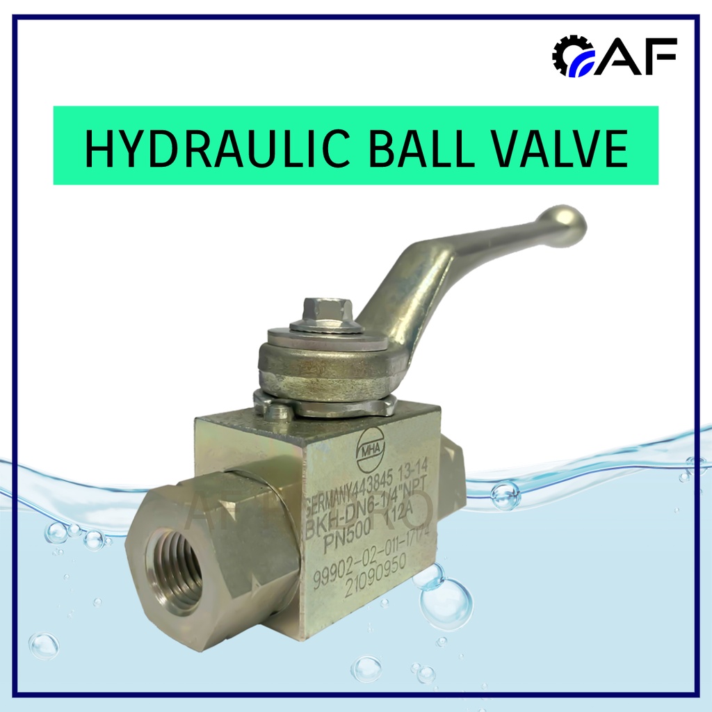 German Hydraulic 2 Way Ball Valve Size 1/4” to 1” NPT, High Pressure ...