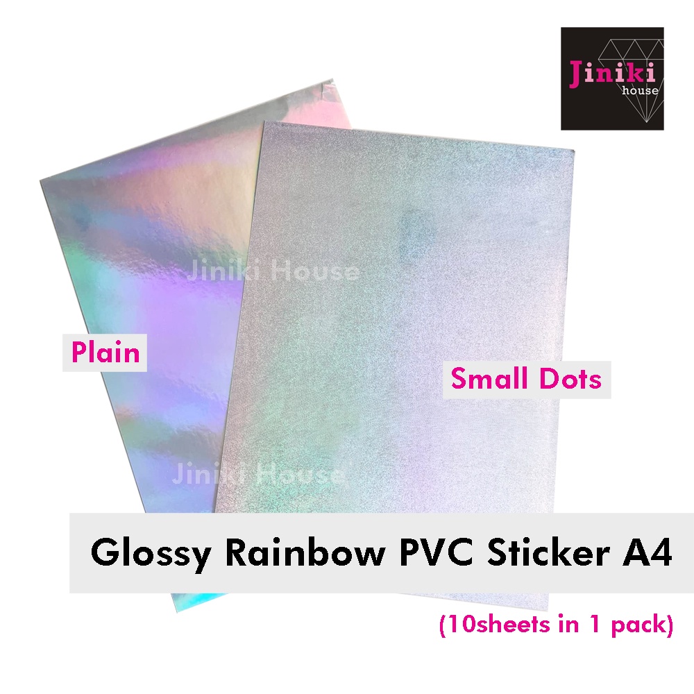 Glossy Rainbow/ Plain A4 PVC Sticker | Shopee Malaysia