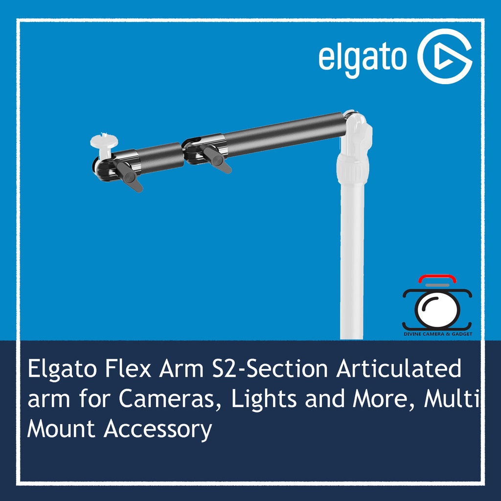 Elgato Flex Arm S2-Section Articulated arm for Cameras, Lights and More ...