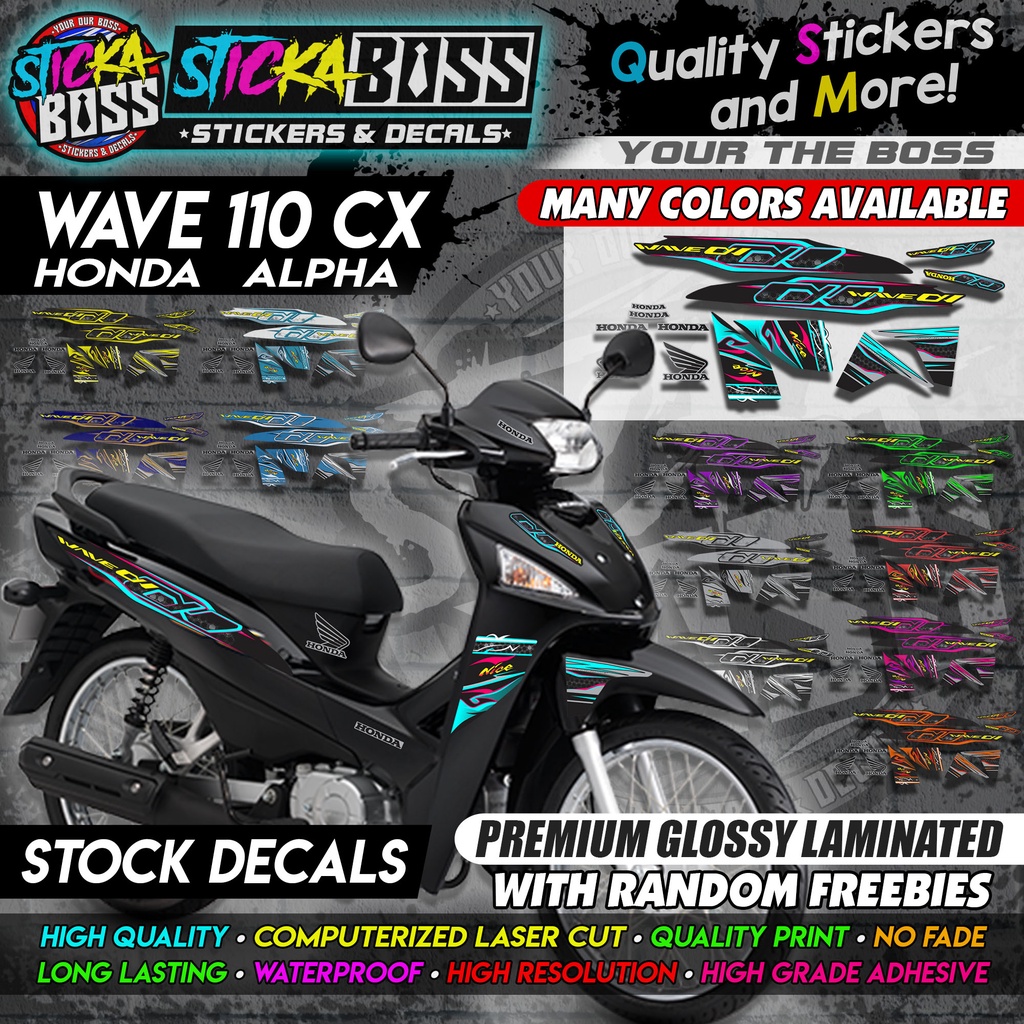 Honda Wave 110 Alpha CX 【PREMIUM GLOSSY LAMINATED】 | Shopee Malaysia