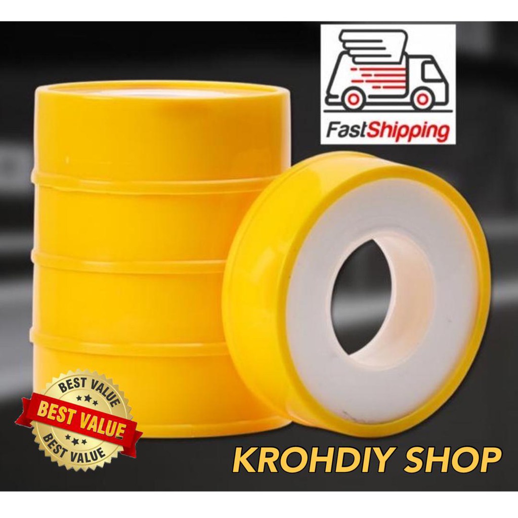 💡💡[Ready Stock]💡💡PORRAS White Tape / Thread Seal Tape PTFE Plumbing ...