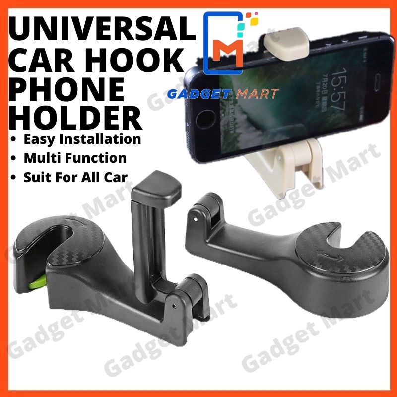 Multi Function Car Hook Mobile Phone Mount Holder universal seat bracket | Shopee Malaysia
