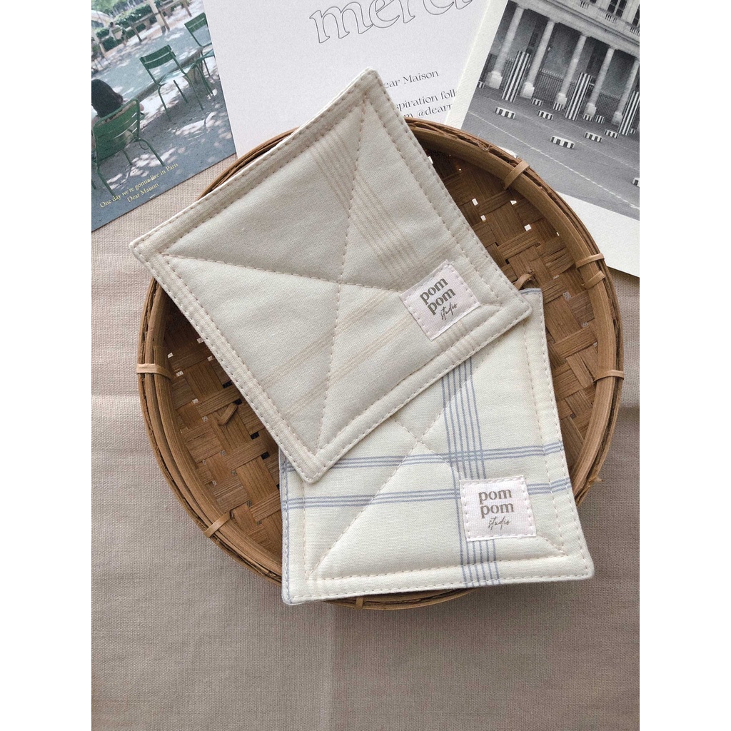 Oat - Fluffy coaster 10x10cm | Pompom Studio | Shopee Malaysia