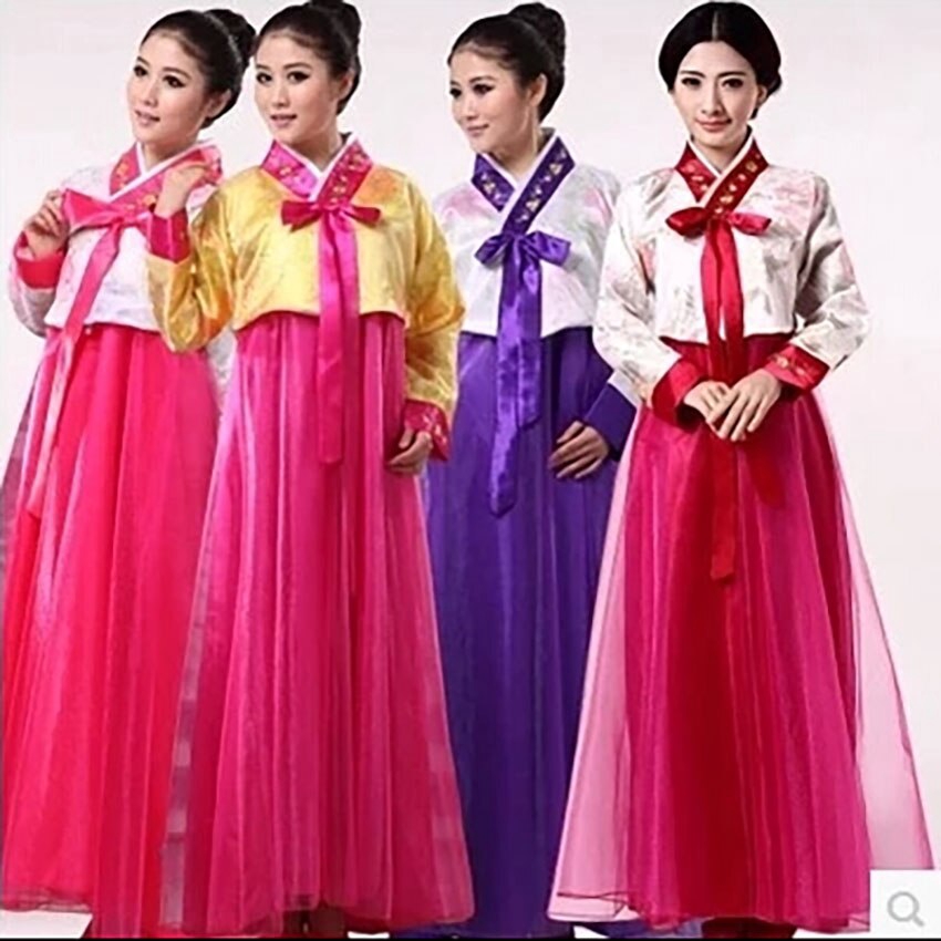 【XIAO】Traditional Style Women Korean Hanbok National Dress Wedding Team ...