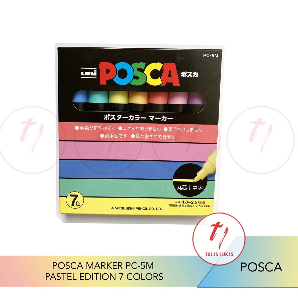 Uni POSCA MARKER PC-5M SET 7 COLORS MARKERS | Shopee Malaysia