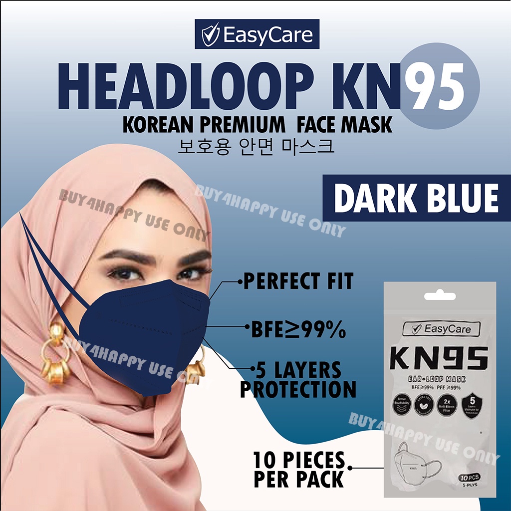 【HEADLOOP KN95 MASK SERIES】5 LAYERS KN95 Head Loop Mask 10pcs/Pack KN95 ...
