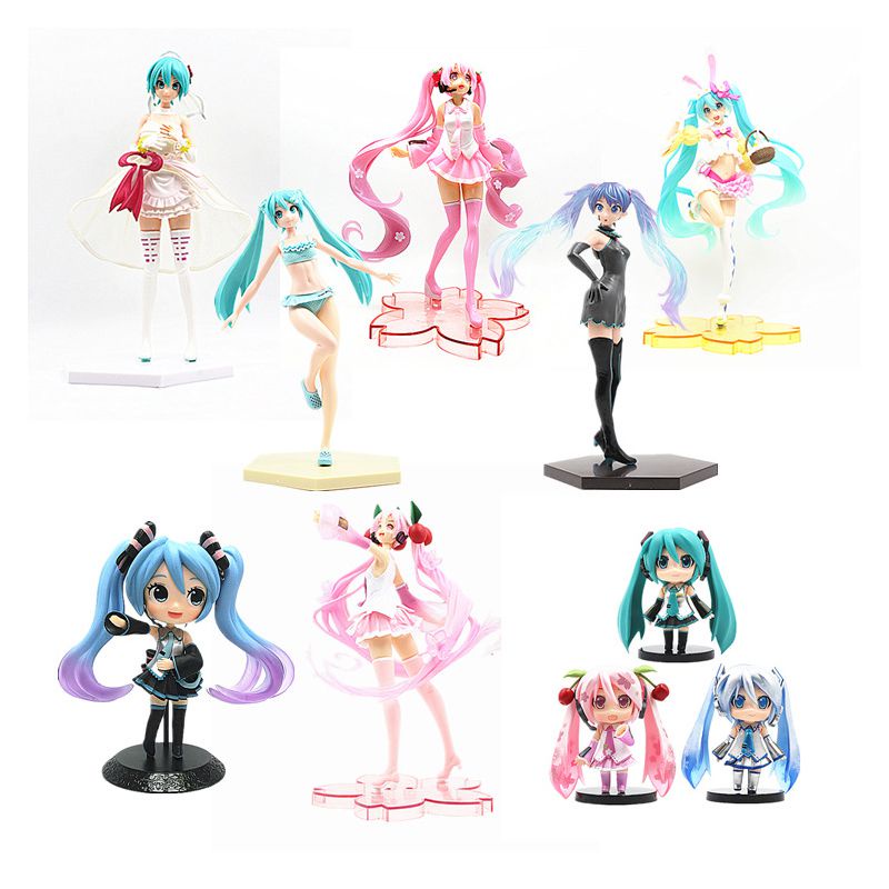 Hatsune Adorable Miku Cartoon Virtual Singer Action Figure Crafted ...