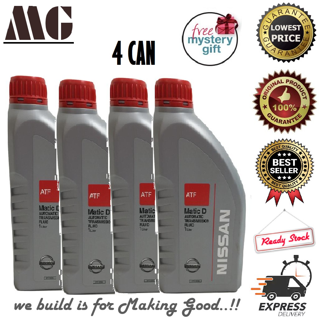 NISSAN ATF MATIC D 1L X 4 CAN AUTOMATIC TRANSMISSION FLUID ORIGINAL ...