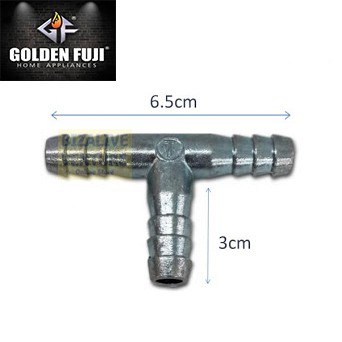 Metallogy Golden Fuji Gas Hose Connector | T Hose Joint | Gas Joint T ...