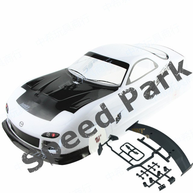 2pcs Mazda RX7 1/10 1:10 PVC painted body 190MM wheelbase shell 1/10 RC ...