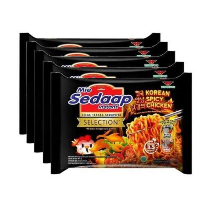 Sedaap Korean Spicy Chicken Fried Noodles 5pcs | Shopee Malaysia