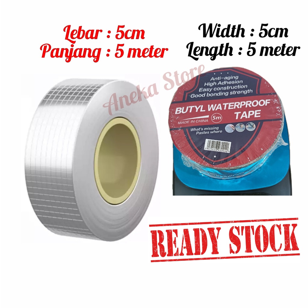 🇲🇾 Aluminium Roof Tape Pita Pelekat Gam Kalis Air Tampal Zink Tangki ...
