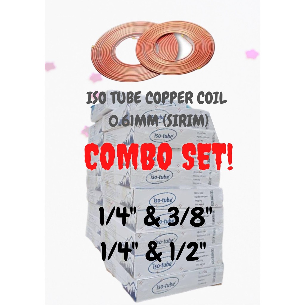 Copper pancoil (LH, ISOTUBE, Dewpoint (Daikin) 1/4", 3/8" 1/2" | Shopee ...
