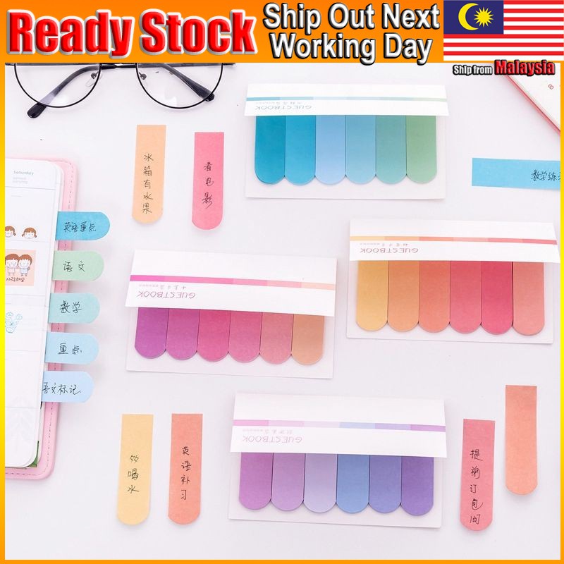 Colorful Sticky Notes Korean Stationery Office Learning Sticky Sticker ...