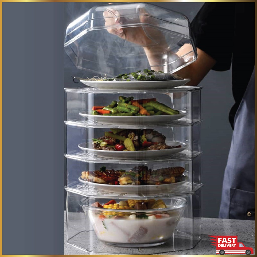 5 Layer Stackable Food Cover Tudung Saji Viral Insulation Food cover ...