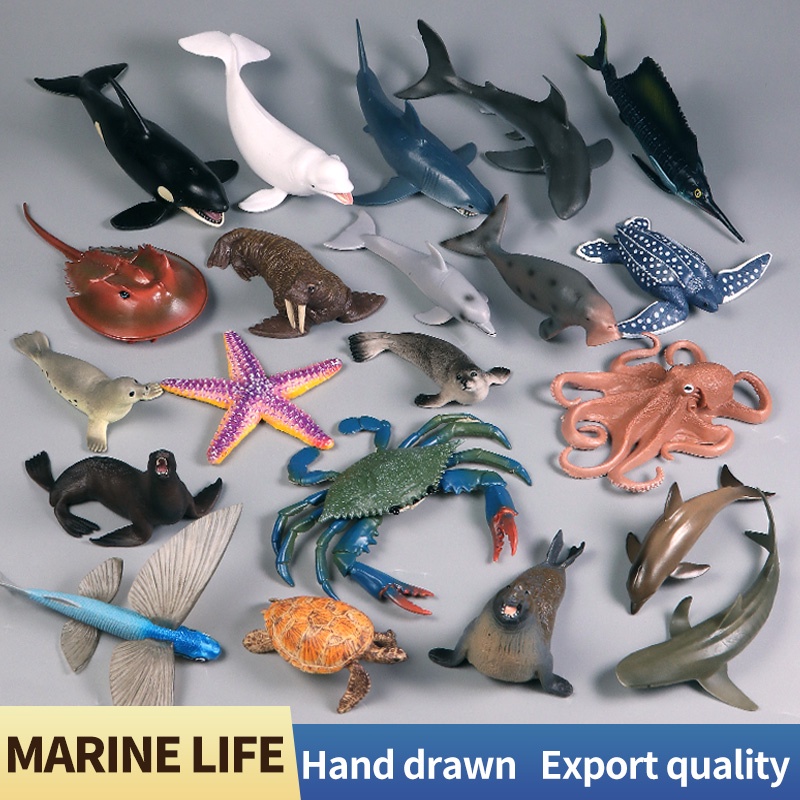 Simulation Marine Life Sea Animal Model Toys Manatee Sea dog Seal Sea ...