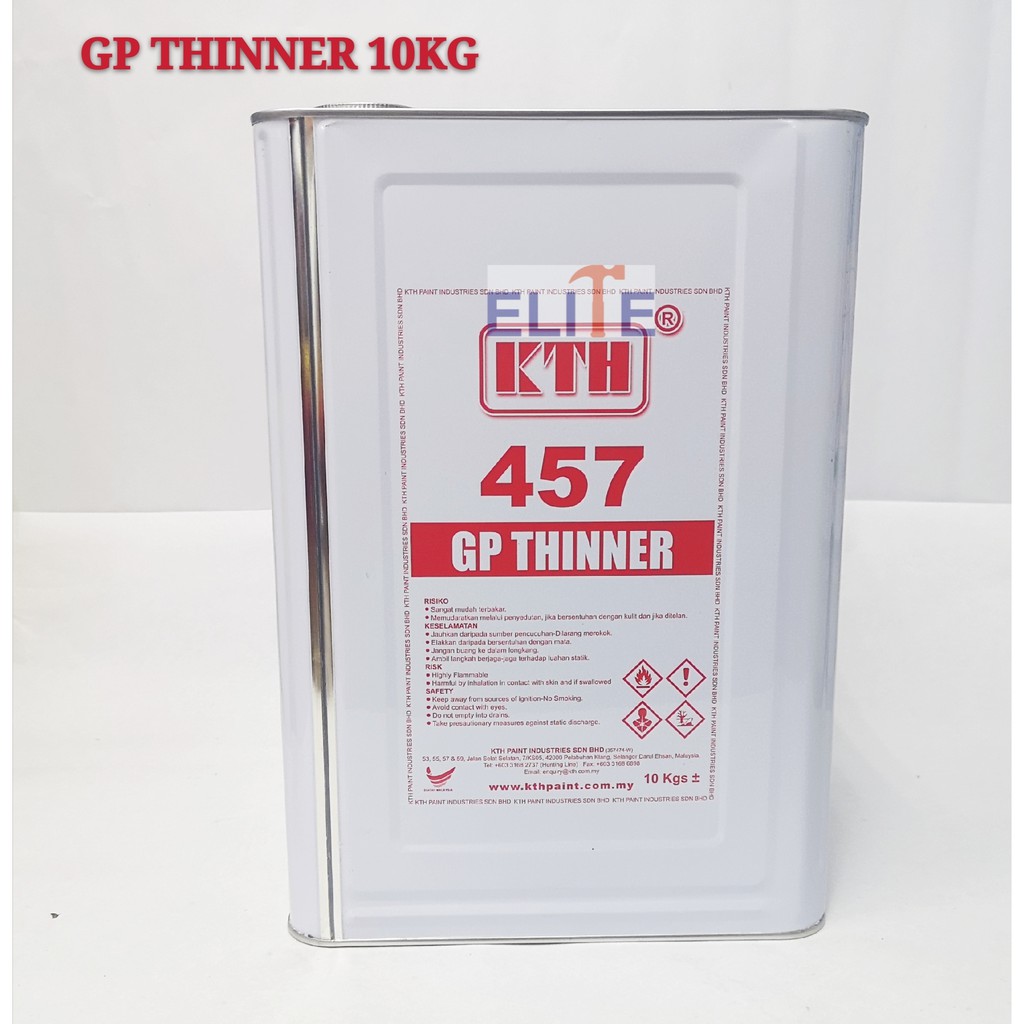 KTH 457 GP Thinner / Paint Thinner / Minyak Tina (10KG) | Shopee Malaysia