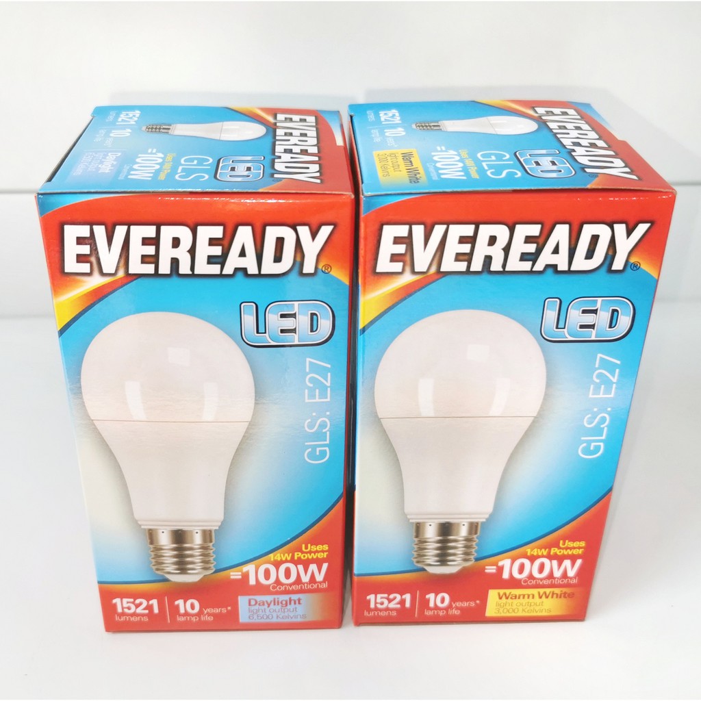 EVEREADY LED GLS 1521LM E27 WARM WHITE/DAYLIGHT | Shopee Malaysia