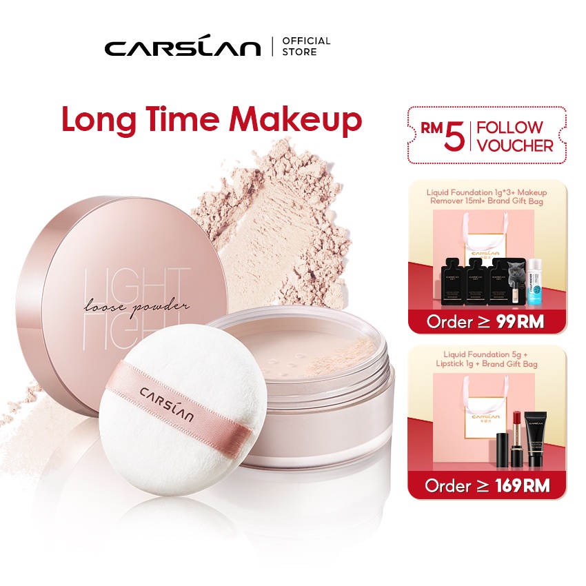 Carslan Oil Control Loose Powder Face Makeup Setting 24H Full Coverage ...