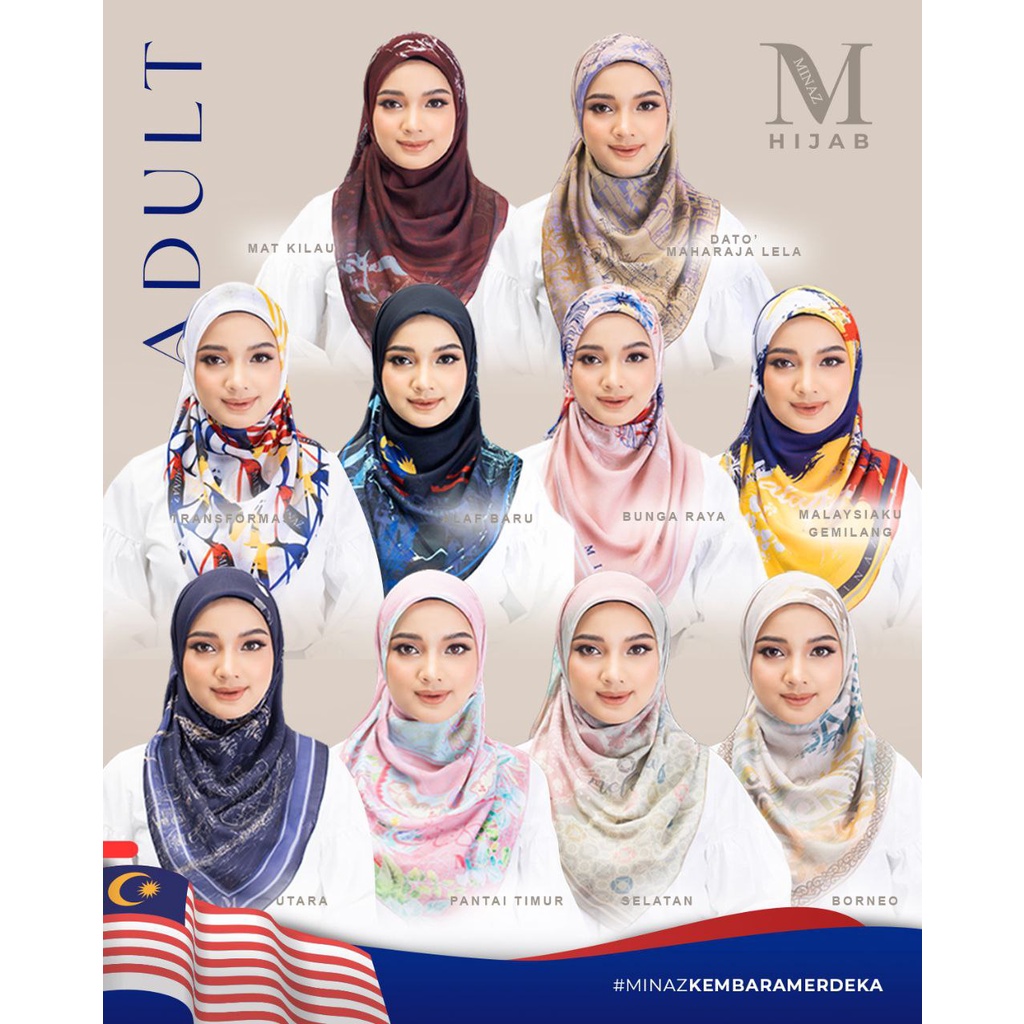 Minaz Hijab Merdeka Series | Shopee Malaysia