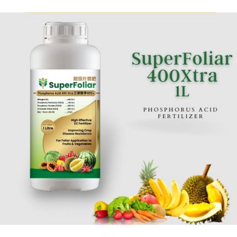 SNT Super Foliar Phosphorus Acid 400Xtra 超级叶面肥 1L for durian tree - cancer, Phytophthora and ...
