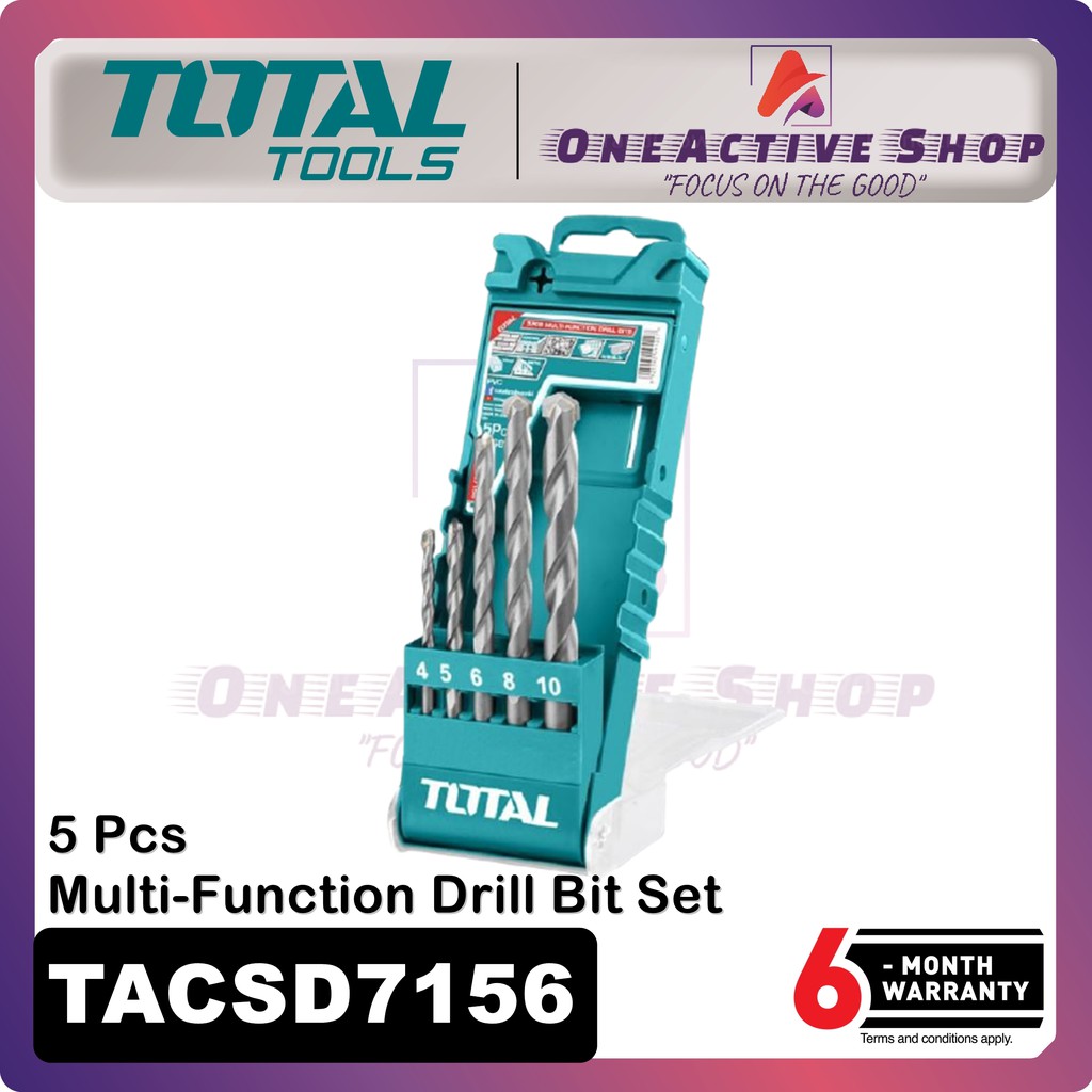 (FLASH SALE) TOTAL Drill Bit 5 Pcs Set Multi-Function - TACSD7156 ...