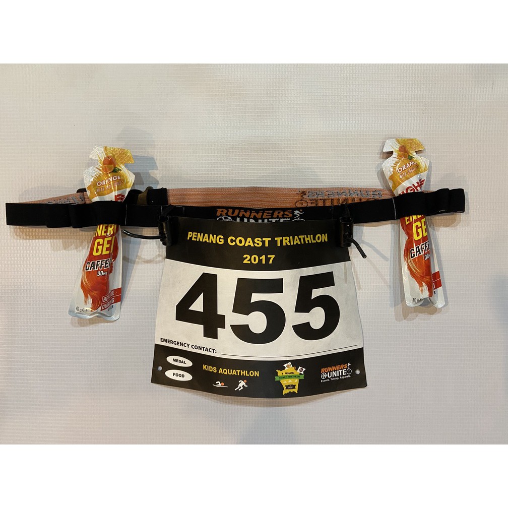 Race Number Belt for Triathlon/Running/Cycling/Trail Running Bib Holder ...