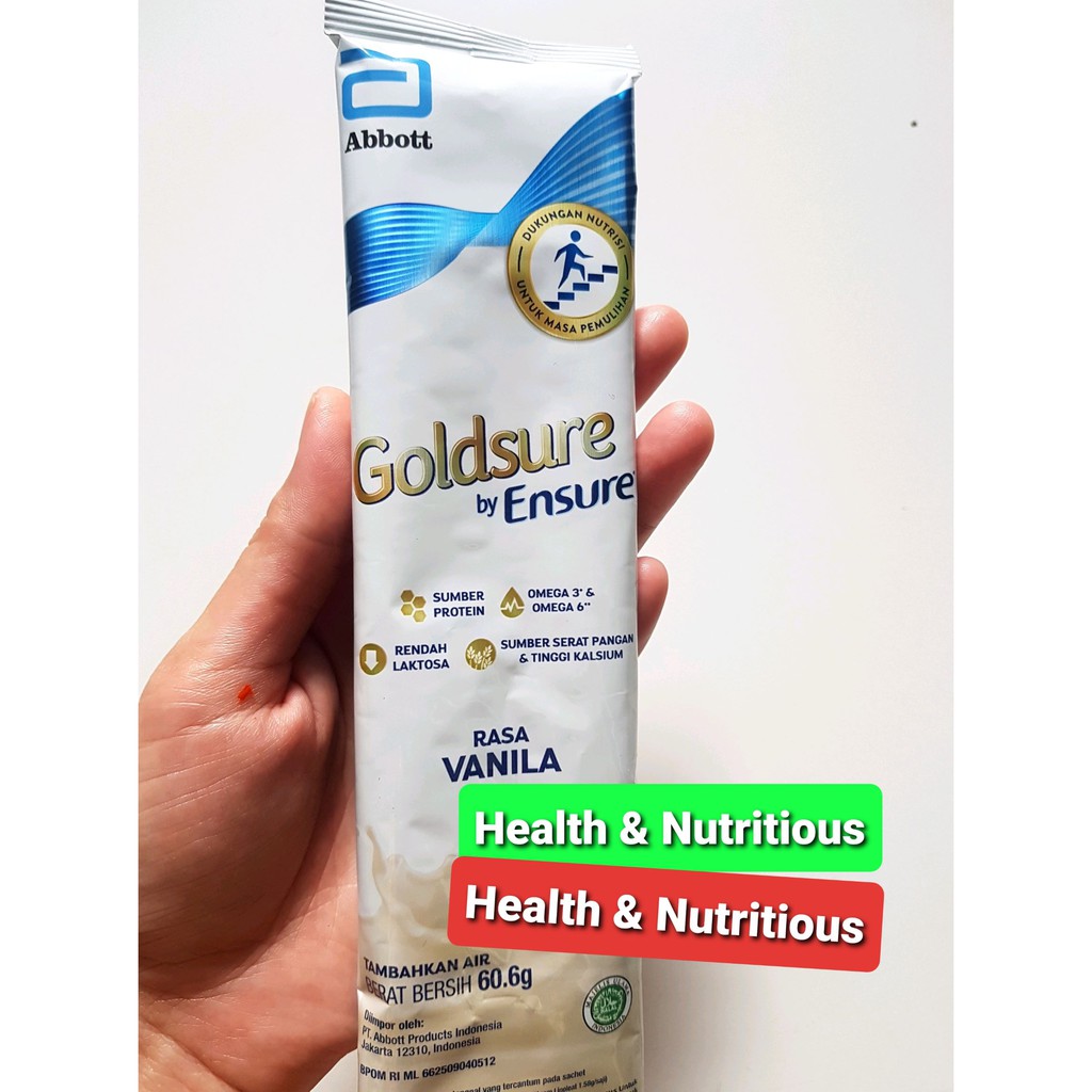 Milk GOLDSURE SACHET ENSURE SACHET Vanilla Milk High PROTEIN | Shopee ...