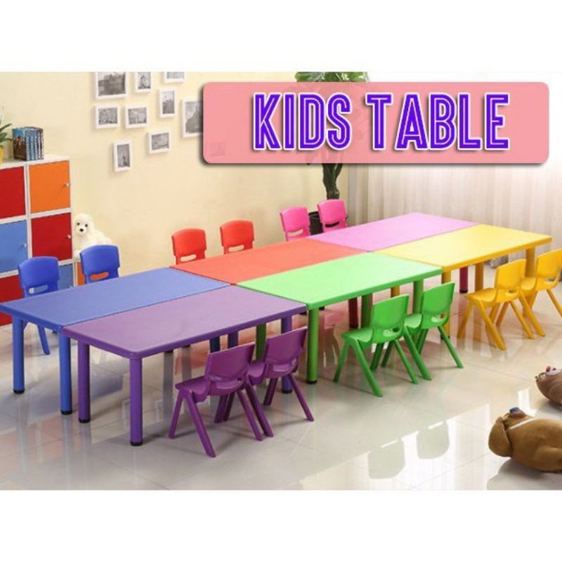 Kindergarten Rectangular Kids Study Table (Table Only) | Shopee Malaysia