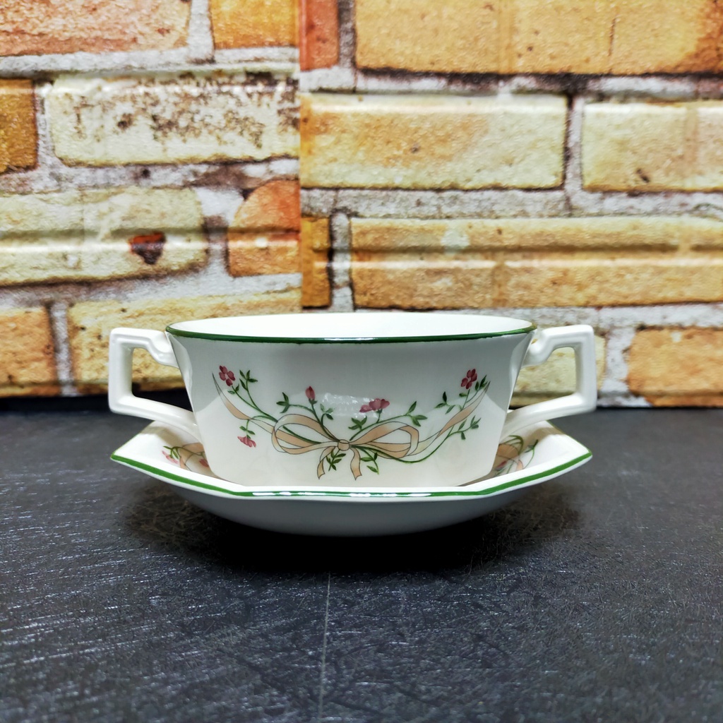 Johnson Brothers Eternal Beau Soup Cup and Saucer Set | Shopee Malaysia