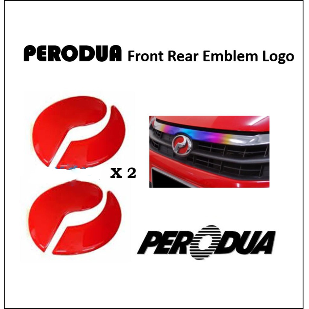 PERODUA EMBLEM LOGO REFLECTOR SITCKER (FRONT AND REAR) | Shopee Malaysia