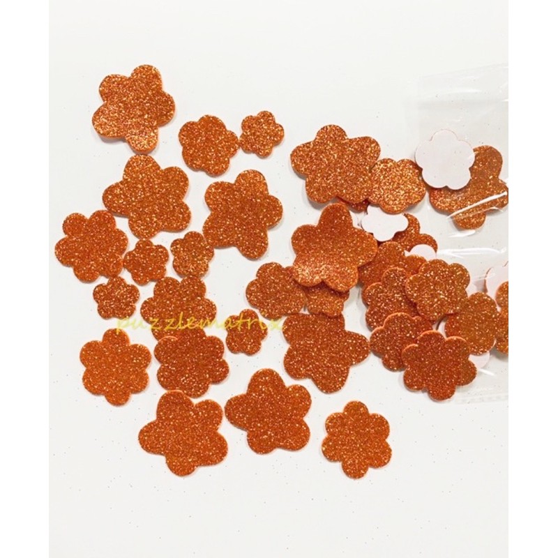 Glittered Foam stickers Flower Petal SOLD PER PACK | Shopee Malaysia