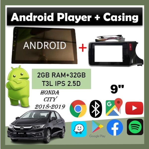 Android Player With Casing For Honda City 2018-2019 (9 inch) | Shopee ...