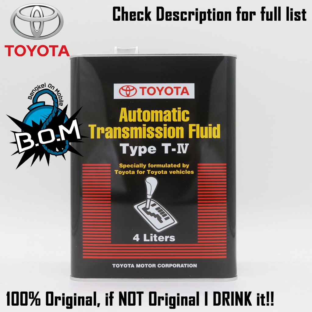 [100% Original]TOYOTA AUTO OIL, TYPE-IV, Minyak Auto, Vios (2003-2008 ...