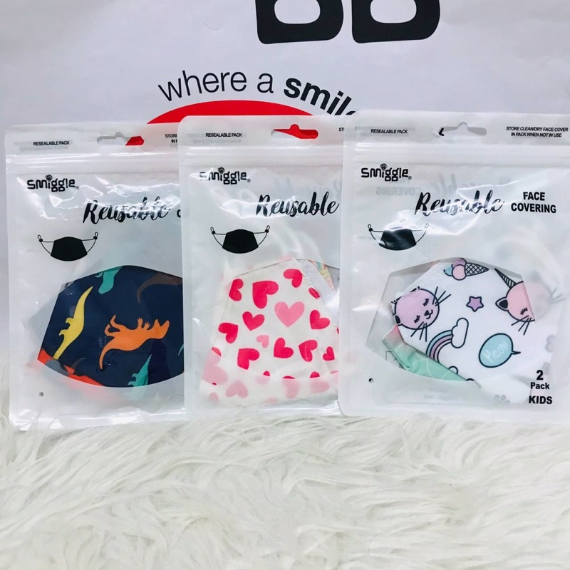 💯Authentic 💥 Smiggle 💥 Reusable Kids Face Cover | Shopee Malaysia