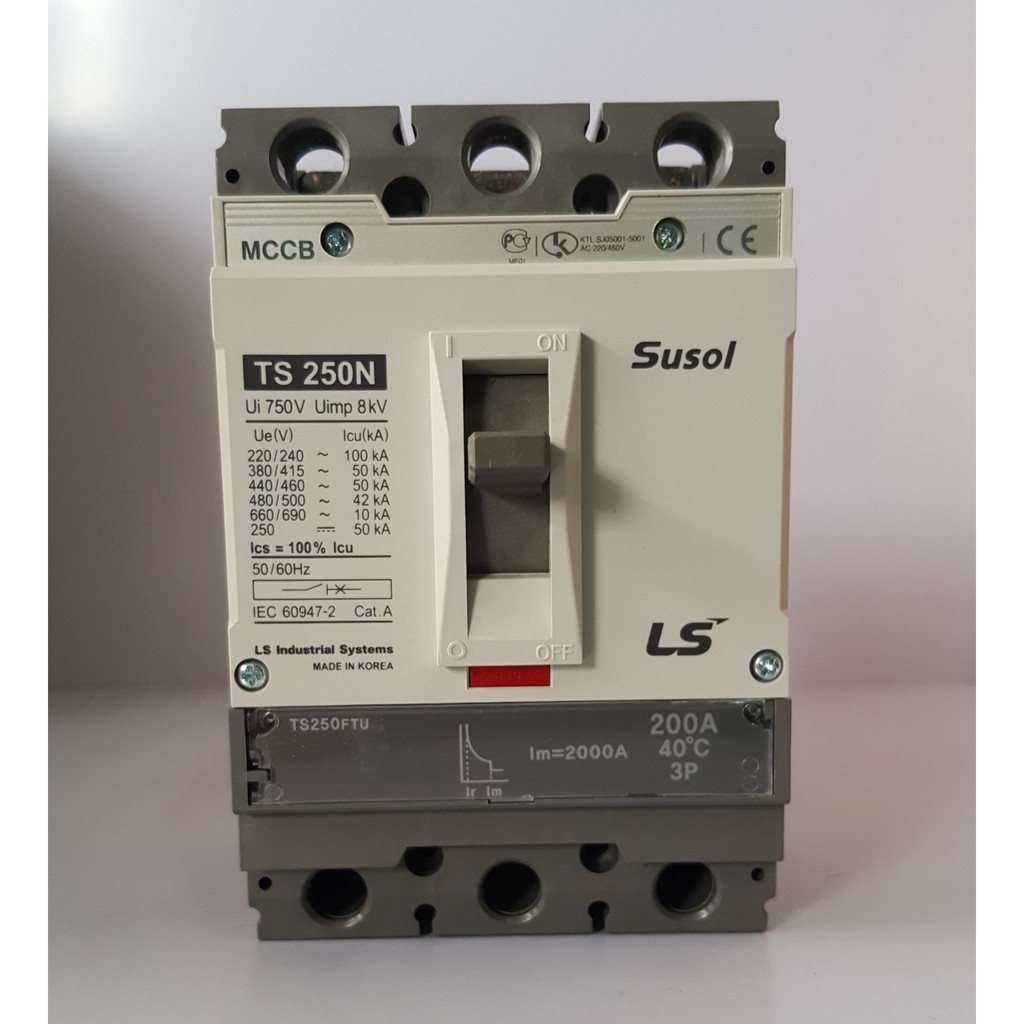 LS MCCB TS250N 200A 3poles 50kA (SUSOL) | Shopee Malaysia