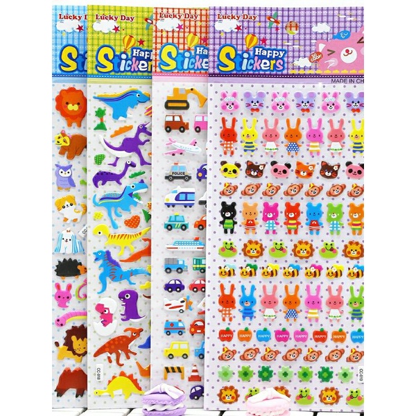 3D Cartoon Bubble Sticker Cartoon Sticker Kanak Kanak Stiker Kartun ...
