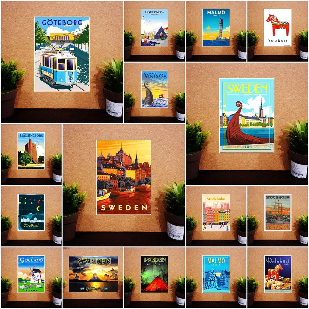 Fridge Magnet Sweden 2 × 3 Inch Doorgift Souvenir set D 2x3 " | Shopee ...