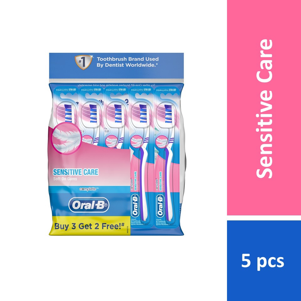 Oral-B Complete Sensitive Care Toothbrush 5 Count | Shopee Malaysia