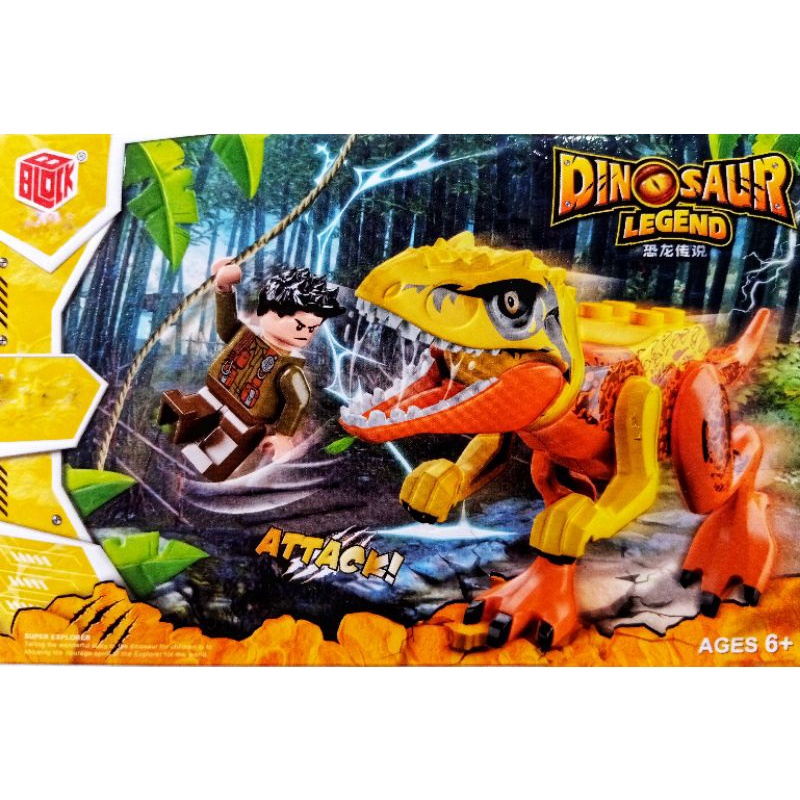 Toy Dino dinosaur + people bricks action figure quality tyrannosaurus ...