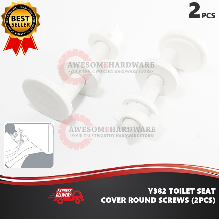 (2PCS) Y382 ROUND SCREW FITTING NUT FOR TOILET SEAT COVER | Shopee Malaysia