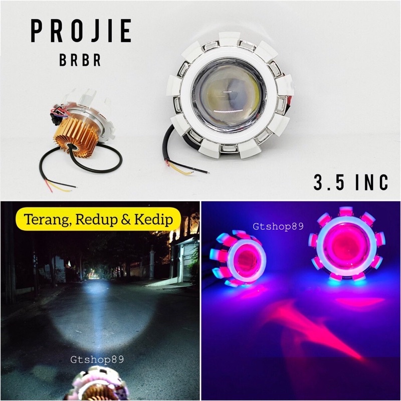 Projie Led U25 Triple Angle Eyes Running Flash 3.5inch Jellyfish Model ...