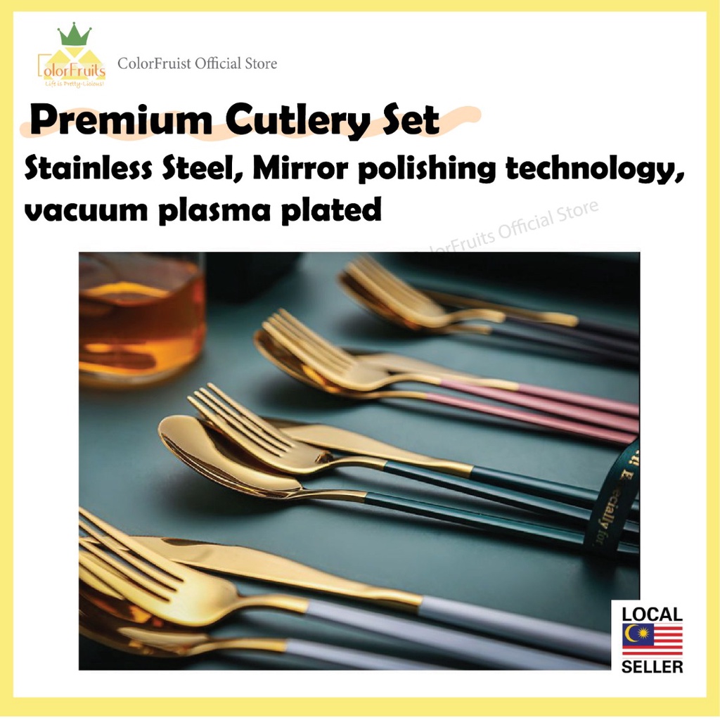 [𝐏𝐑𝐄𝐌𝐈𝐔𝐌 𝐂𝐔𝐓𝐋𝐄𝐑𝐈𝐄𝐒] Nordic Style Cutleries Tableware | Stainless Steel ...