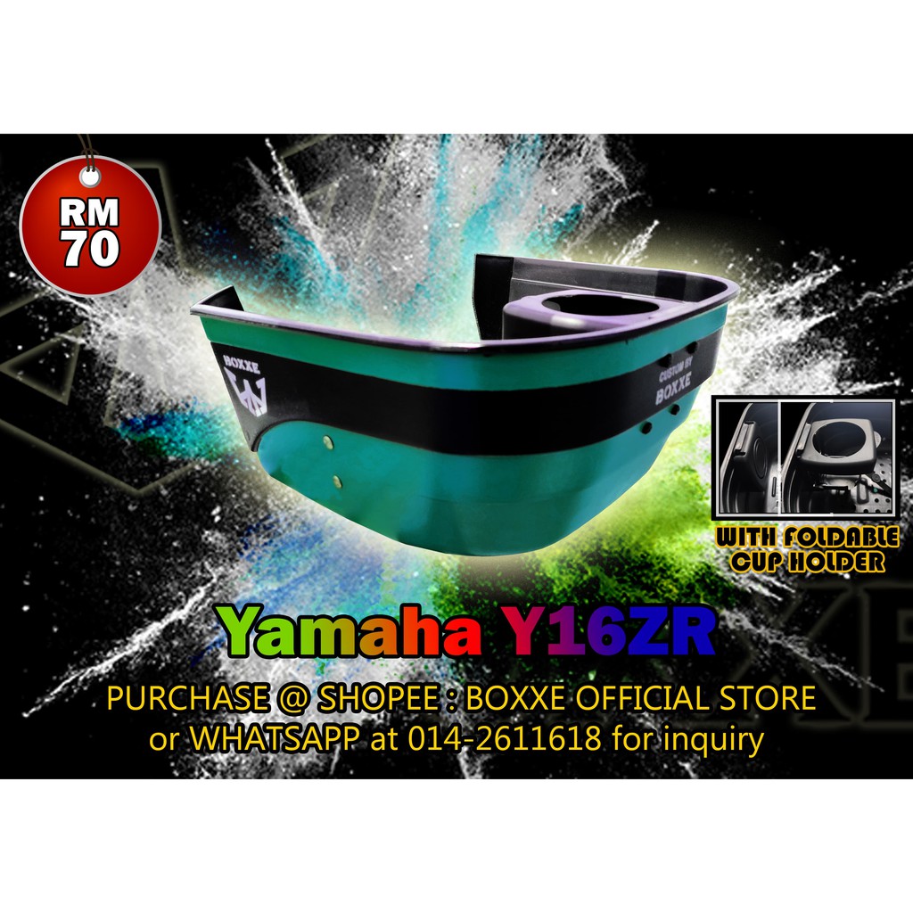 (Yamaha Y16) BOXXE Colored Box (raga/bakul motor) with Cup Holder ...