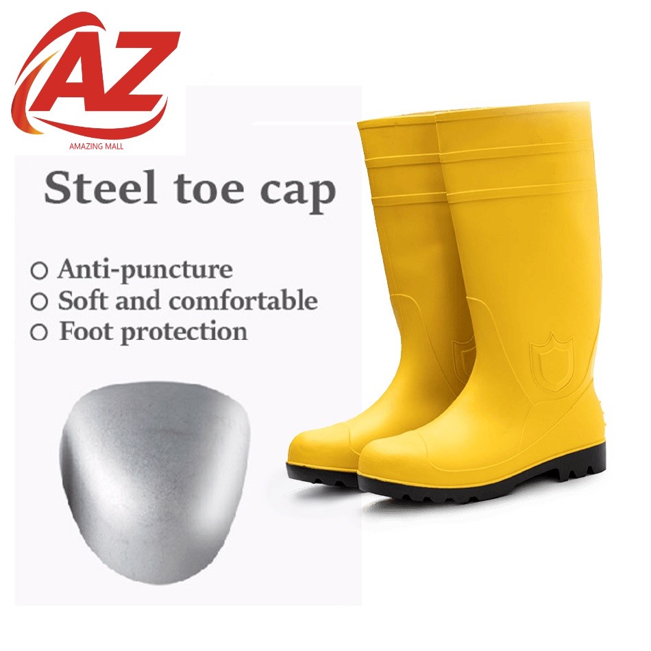 Amazing Mall 0141 Kasut Boot Kasut Hujan Rain Boots Kasut Safety Getah ...