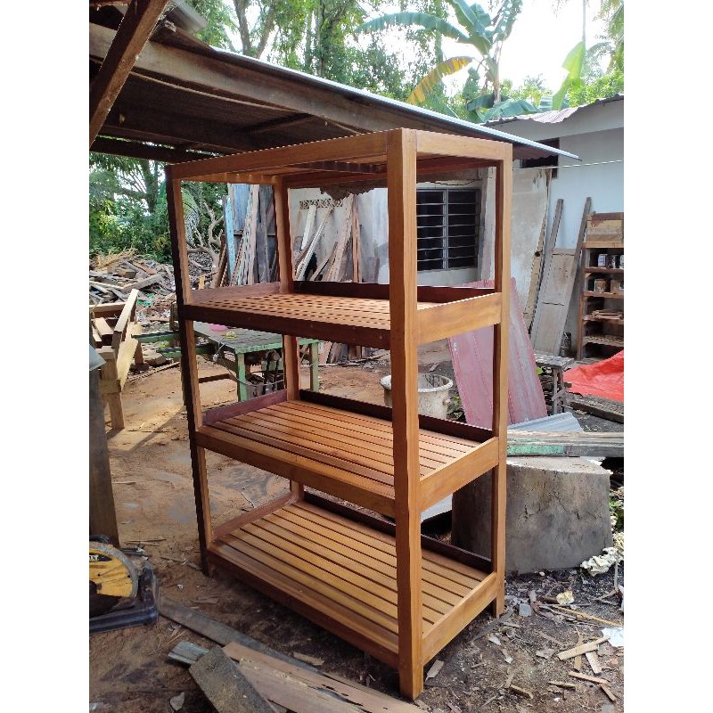 Rak Kayu Kayu Solid(Item pre order) | Shopee Malaysia