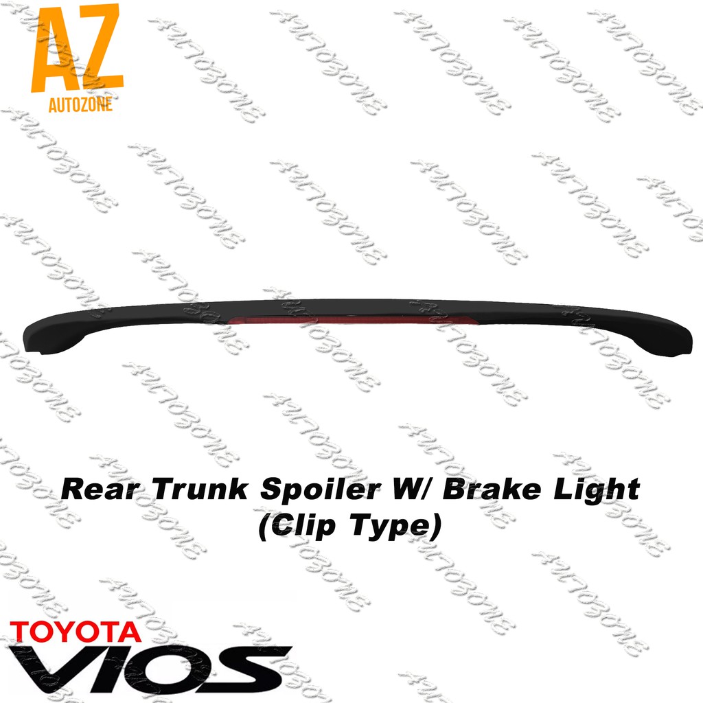Toyota Vios 2013-2017 3rd Gen Rear Trunk CLIP Spoiler with Brake Light ...