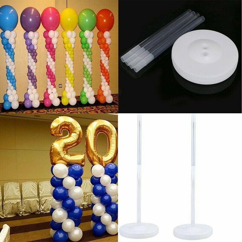 1 Set Balloon Column Arch Base Upright Pole Display Stand Kit Wedding ...